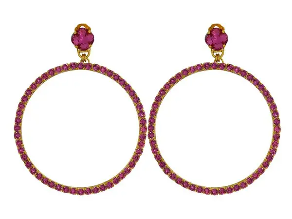 VICKISARGE Large Hoop Earrings - Pink