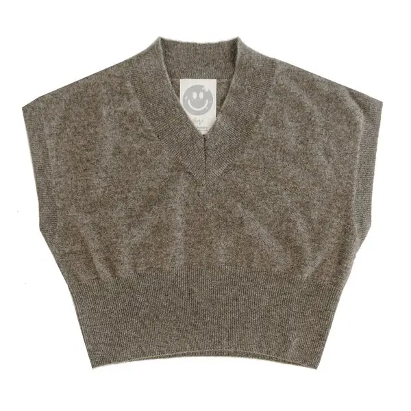 ZENZEE Cashmere Cropped Sweater Vest