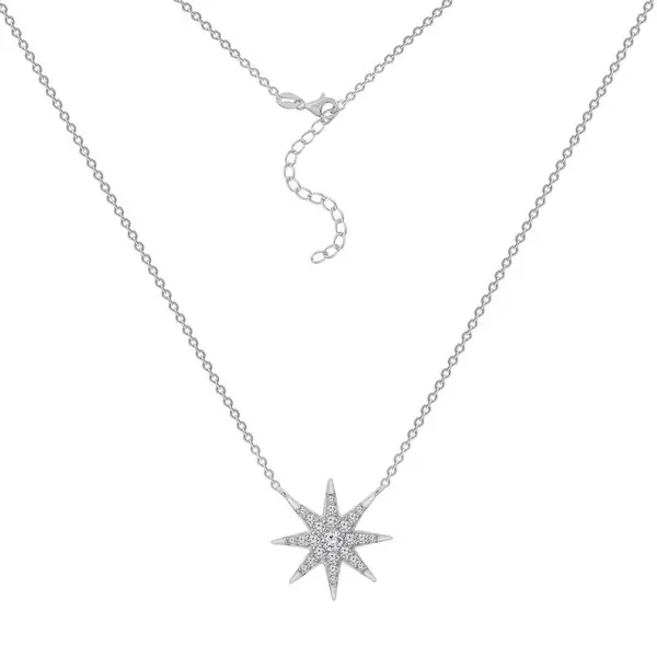 DIAMONBLISS Marilyn Monroe Hollywood Star Platinum Pendant Necklace - White
