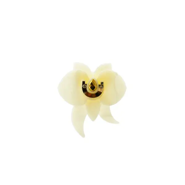 GISSA BICALHO Orchid Brooch - Purple/white