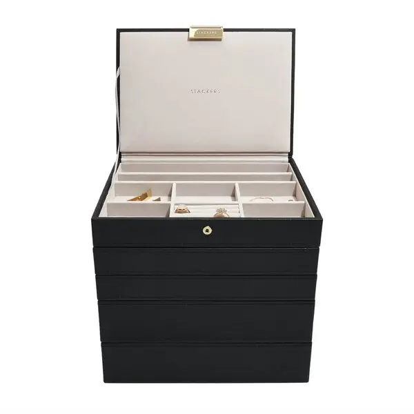 STACKERS Classic Five-piece Jewelry Box Set - Black