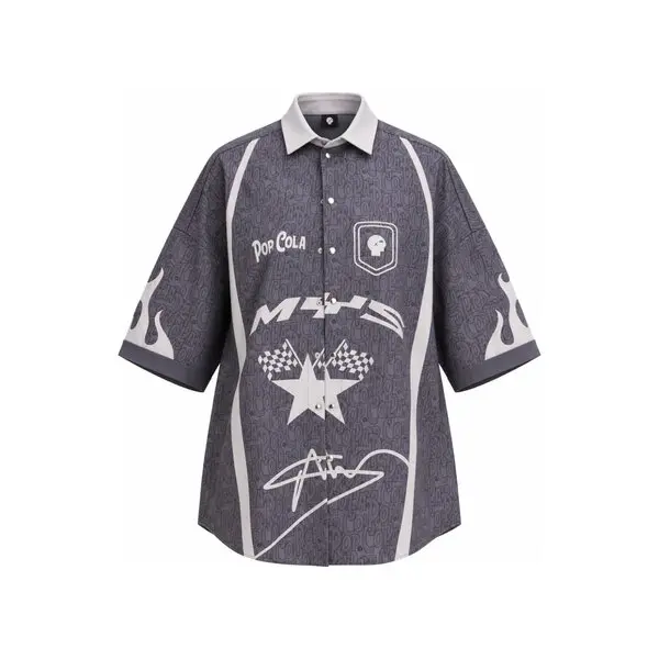 MYSIMPLICATED Graphic Print Shirt - Grey