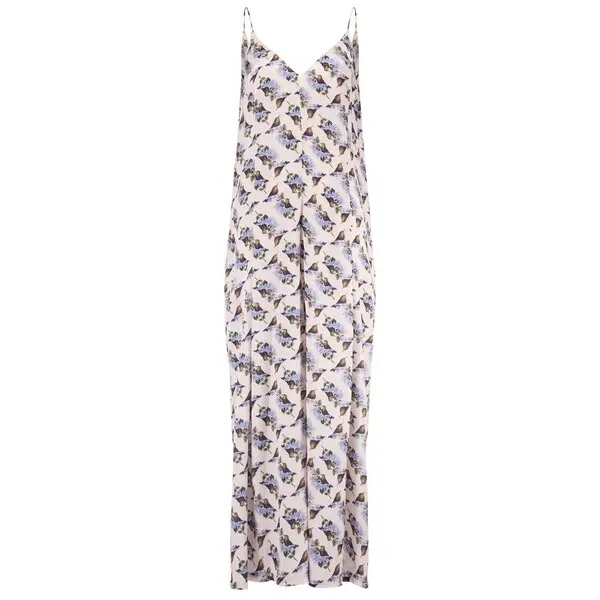 TRAFFIC PEOPLE Hummingbird Print Ithaca Jumpsuit - White/blue