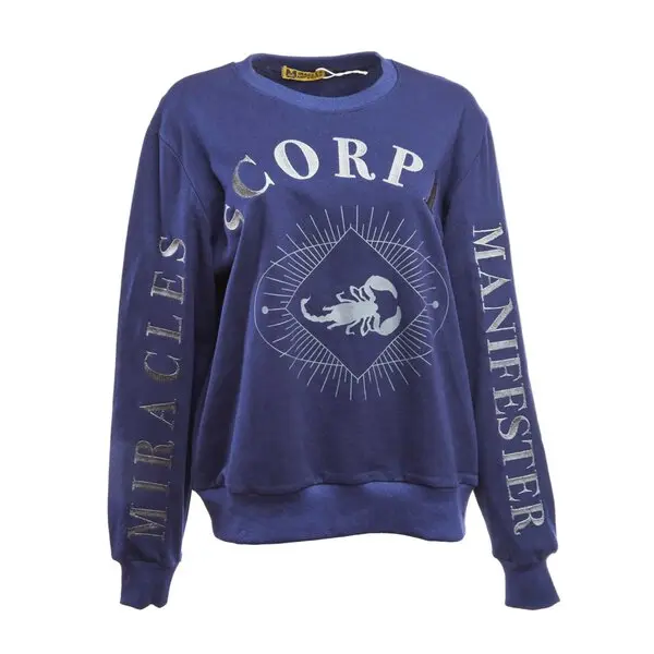 MIRACLES MANIFESTER Oversized Embroidered Scorpio Sweatshirt