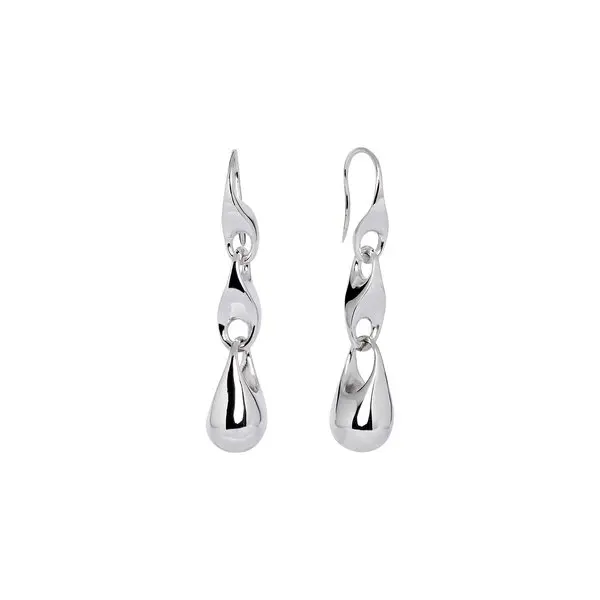 LUNA DELPHINE Teardrop Dangle Earrings - Silver