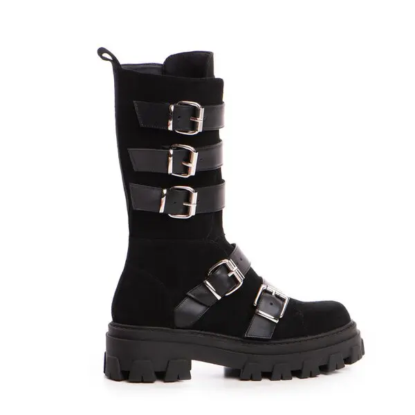 THE 5TH ELEMENT Jagger Buckled Combat Boots