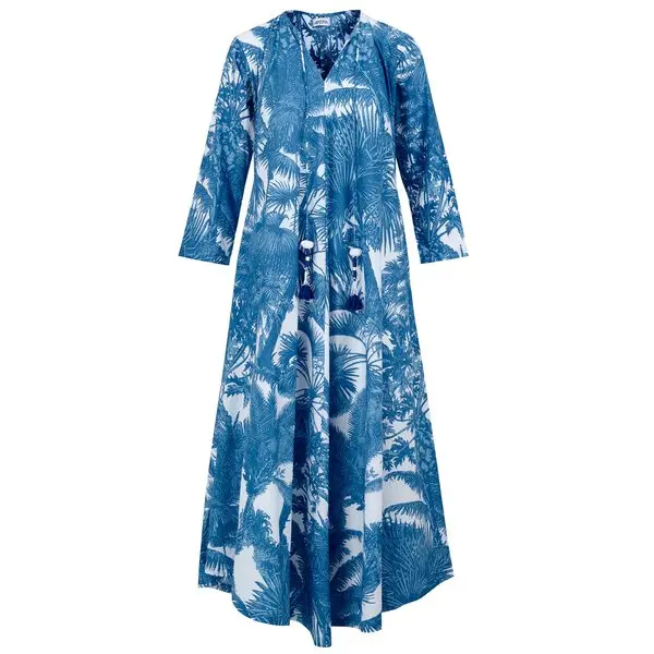 ANTRA DESIGNS Meilikki Marine Cotton Kaftan