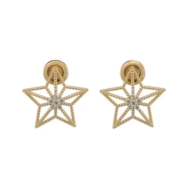 EBRU JEWELRY Diamond Stud Earrings - Gold