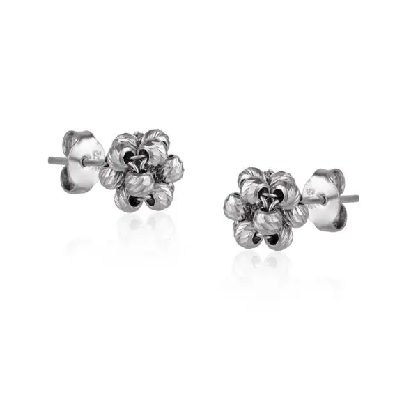 SPERO LONDON Dorissa Beaded Stud Earrings - Silver