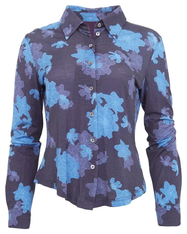 LORDS OF HARLECH Scarlet Merino Shirt - Blue