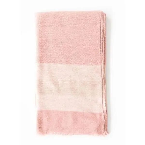 STUDIO VARIOUSLY Rosa Plush Merino Queen Bedspread Large Throw - Pink
