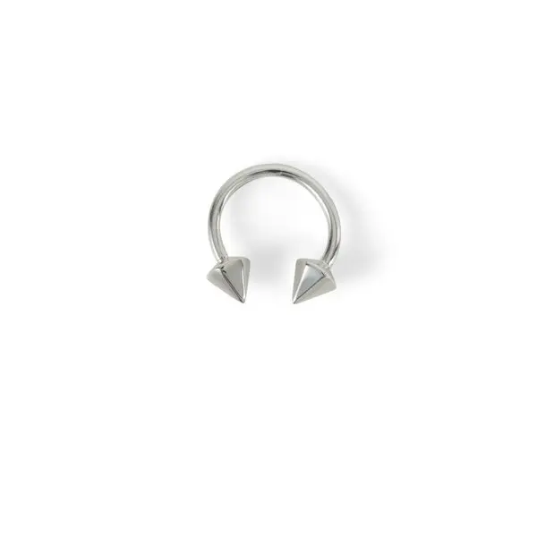 KASUN LONDON Septum Ring With Rhodium Plating - Silver