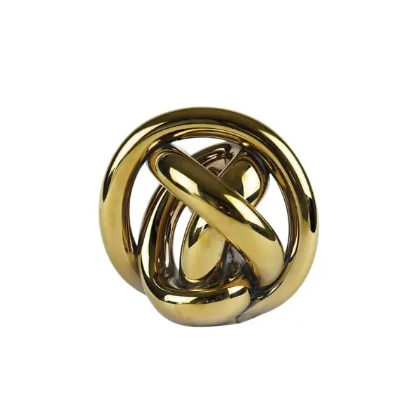 ANATOLIACRAFT Hand-blown Glass Golden Ball Decor - Gold