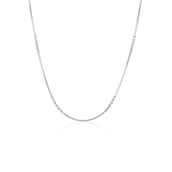SPERO LONDON Six Beads Sterling Necklace Chain - Silver
