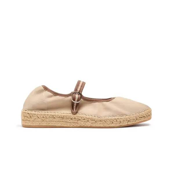 NAGUISA Peonia Mary Jane Espadrilles - Brown