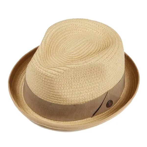DASMARCA HATS Dasmarca Andy Short Brim Straw Trilby - Brown