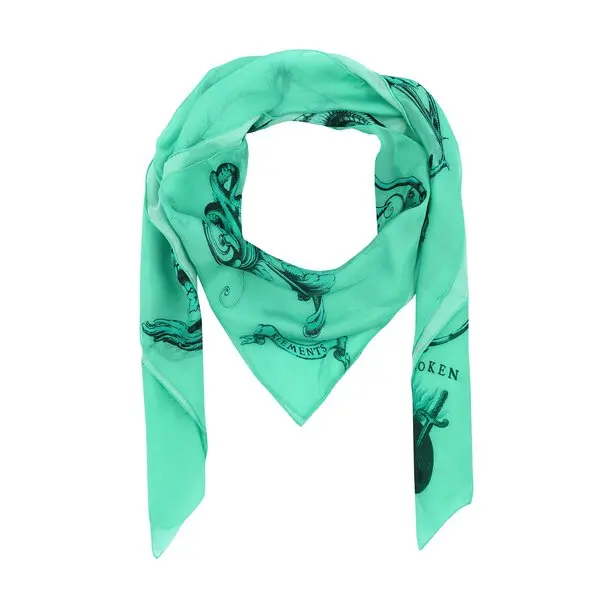 KLEMENTS Fantasia Silk Chiffon Giant Scarf - Green