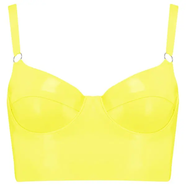 ELISSA POPPY Latex Full Cup Bra - Yellow