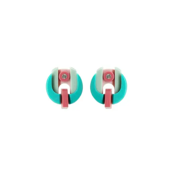GISSA BICALHO Acrylic Protea Earrings - Pink