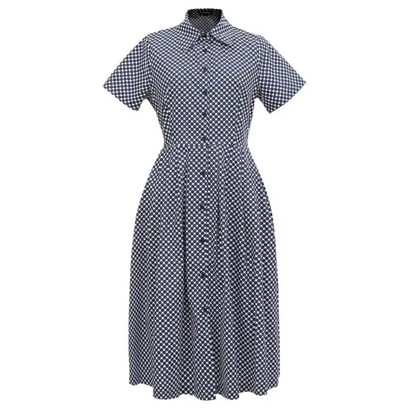 SMART AND JOY Printed Cotton Shirt Dress