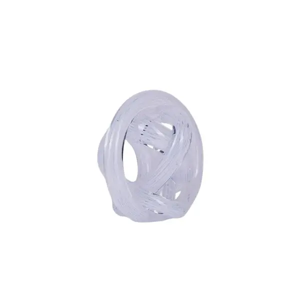 MARLETH Crystal Twist Hand-blown Glass Sculpture - White