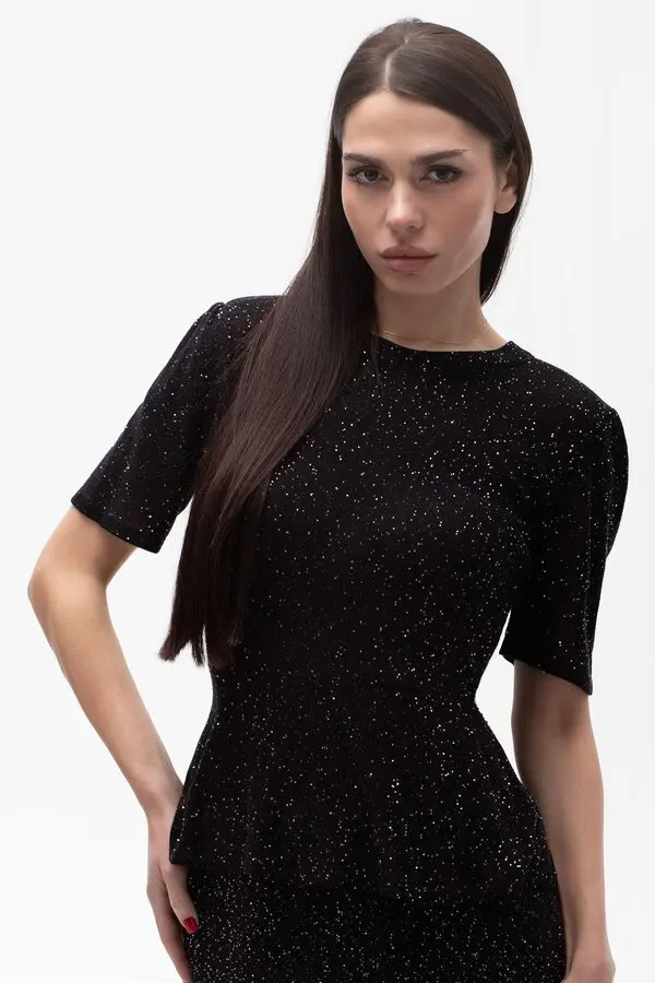 MAISON BOGOMIL Sequin Peplum Blouse
