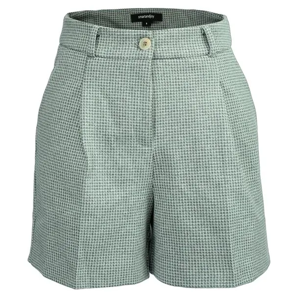 SMART AND JOY Houndstooth Short Pants - Green