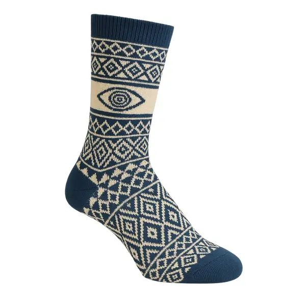 BEIRA Wool Fair Isle Socks - Blue
