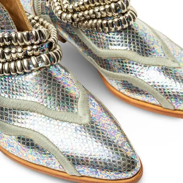 CLARA BARCELO Metallic Flats - Silver