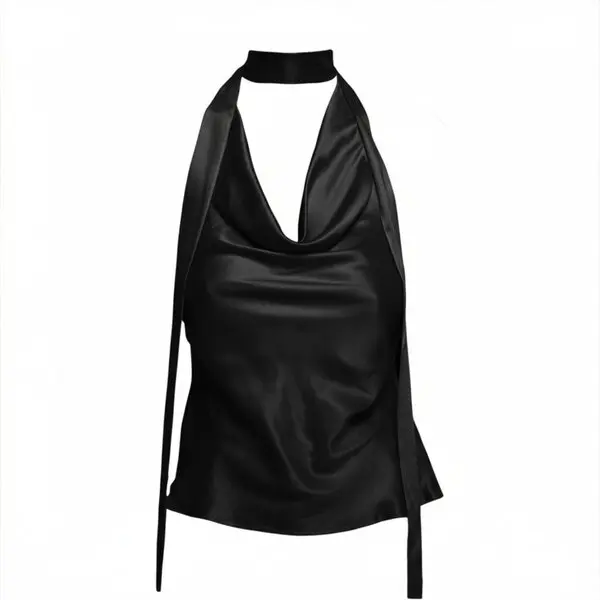 THE ETHOS STUDIO Nicholette Halter Top - Black