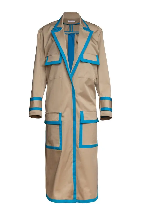 HELENE GALWAS Ira Maxi Coat - Blue