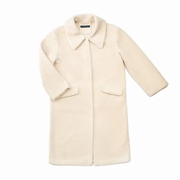 CIRCULAR PATH Neutrals Fuzzy Long Coat