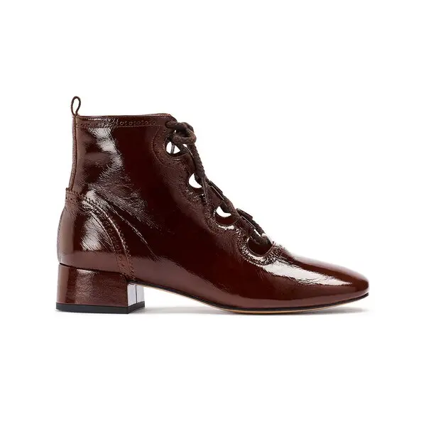 NAGUISA Elur Patent Leather Ankle Boots