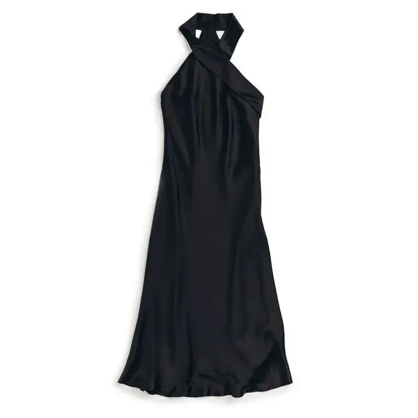 Mionè Halter Neck Silk Midi Dress