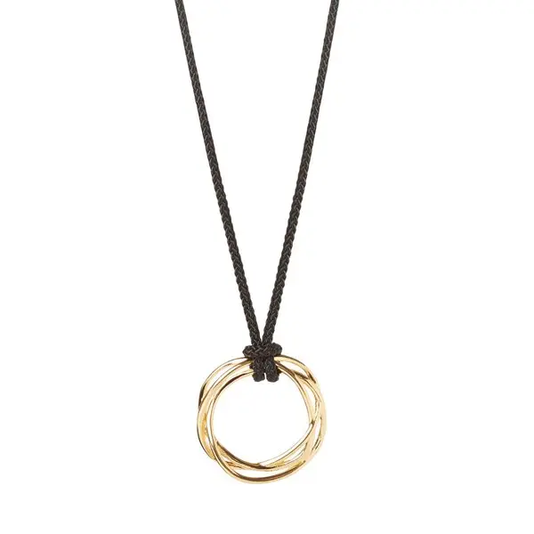 MURU Karma Circle Cord Necklace - Gold