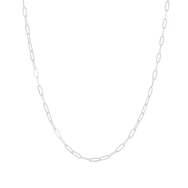 SPERO LONDON Sterling Rectangular Chain Necklace - Silver