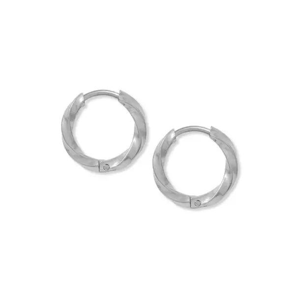 A WEATHERED PENNY Bay Hoop Earrings - Silver