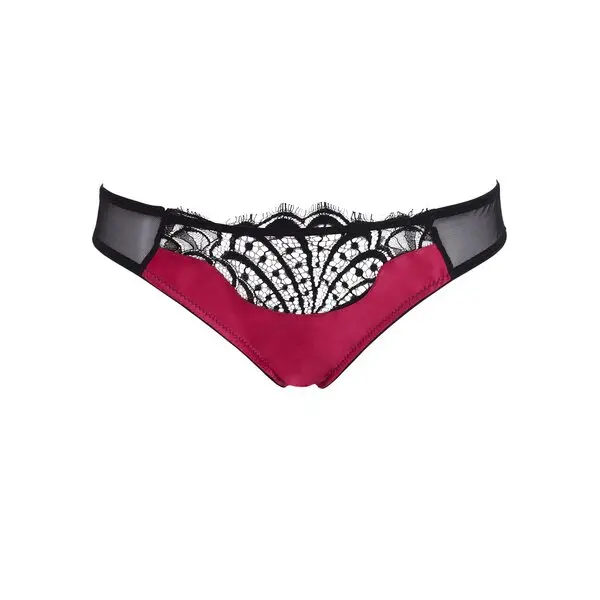 EMMA HARRIS Renée Raspberry Thong - Black