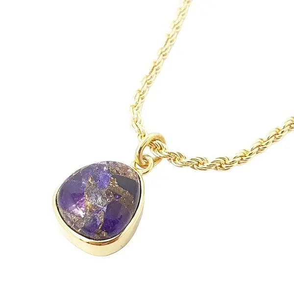 HARFI Gold Vermeil Plated Amethyst Rope Necklace - Gold/yellow