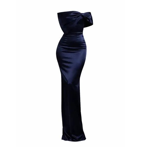 MODA GLAM Grace Strapless Statement Bow Gown