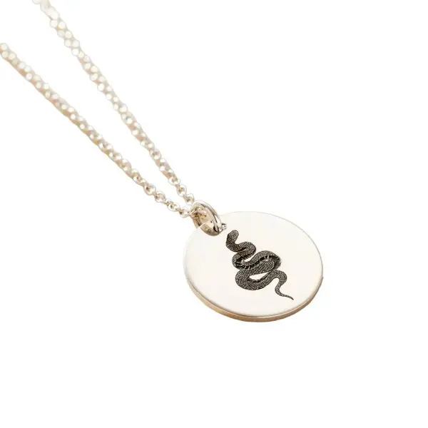 POSH TOTTY DESIGNS Sterling Snake Pendant Necklace - Silver
