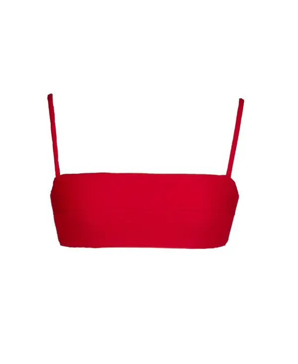 MERIDIAN SWIMWEAR Tropic Bandeau Bikini Top - Red