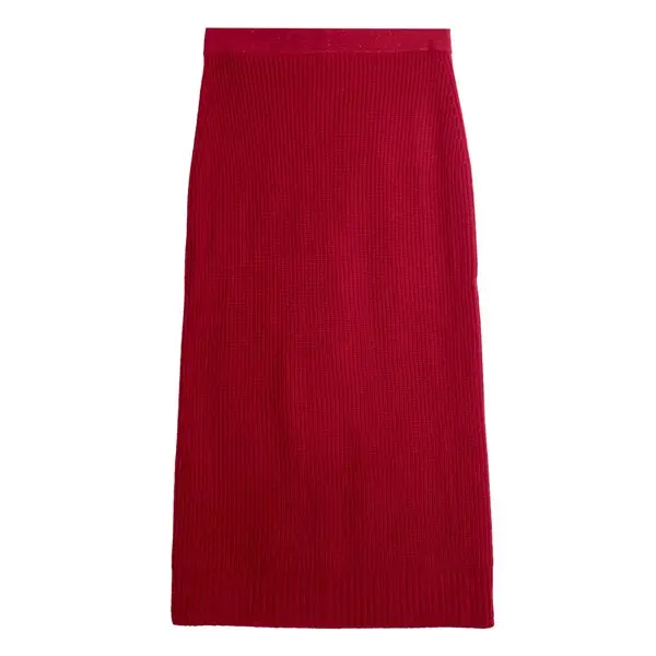 BEL CASHMERE Keira Straight Skirt - Red