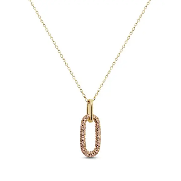CLEMENCE WREN Oval Gemstone Pendant Necklace - Gold