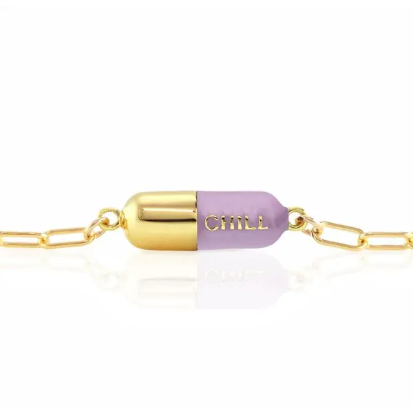 Kris Nations Gold-filled And Enamel Charm Bracelet - Gold/purple