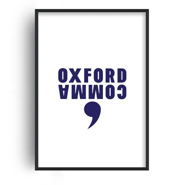 FANCLUB Oxford Comma Giclée Art Print - Blue
