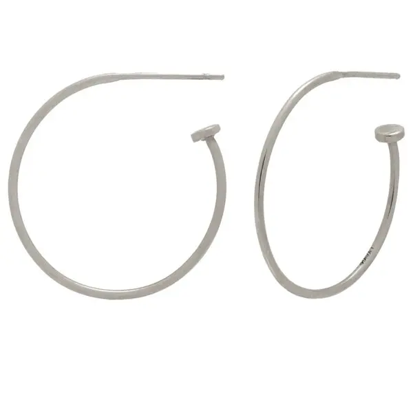 LAVANI JEWELS Eclectic Big Hoop Earrings - Silver
