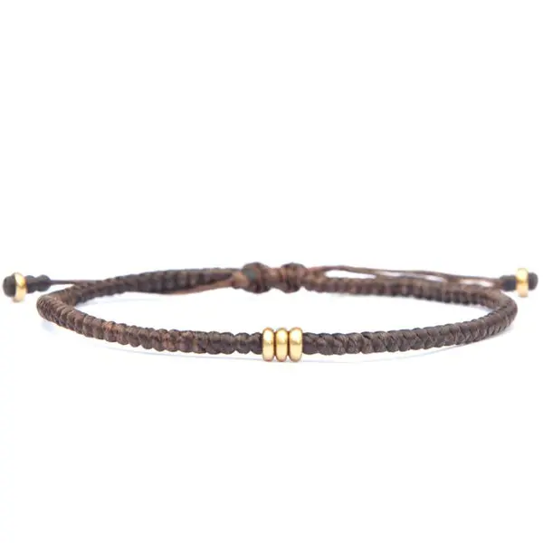 HARBOUR UK Soul Brass Rope Bracelet - Brown