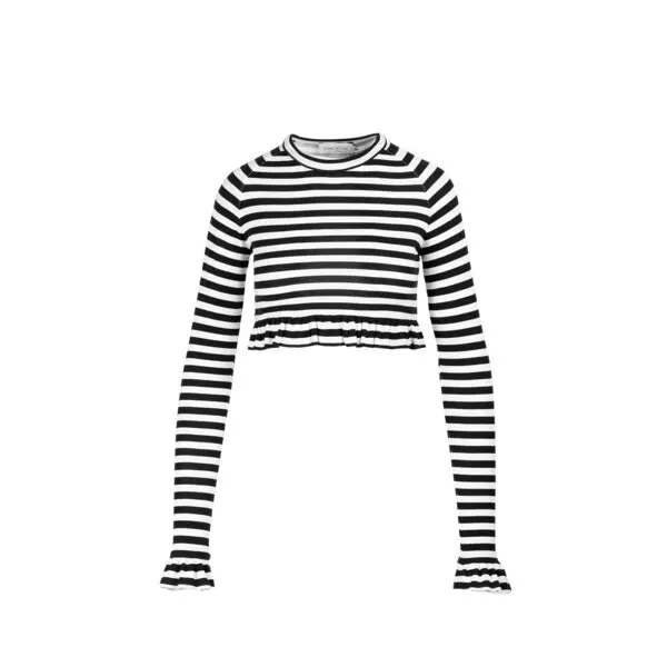 IOANA CIOLACU Clipper Crop Top - White/blue