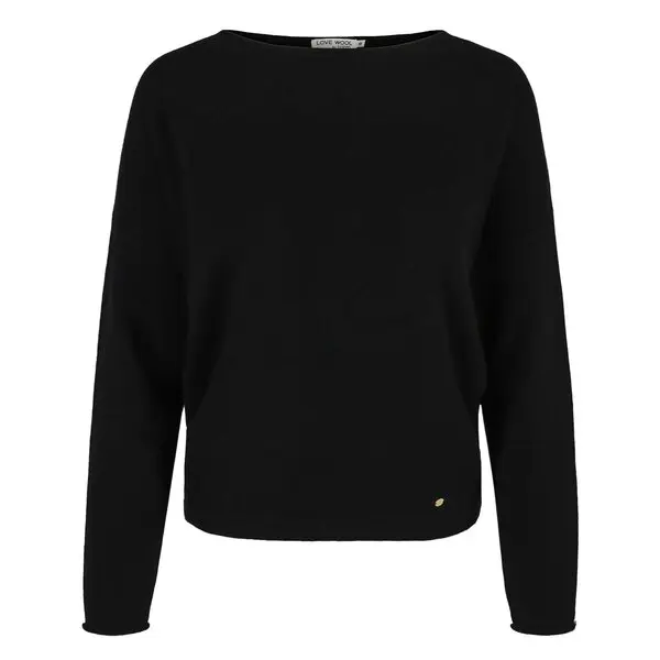TIRILLM Ally Cashmere Boatneck Pullover - Black